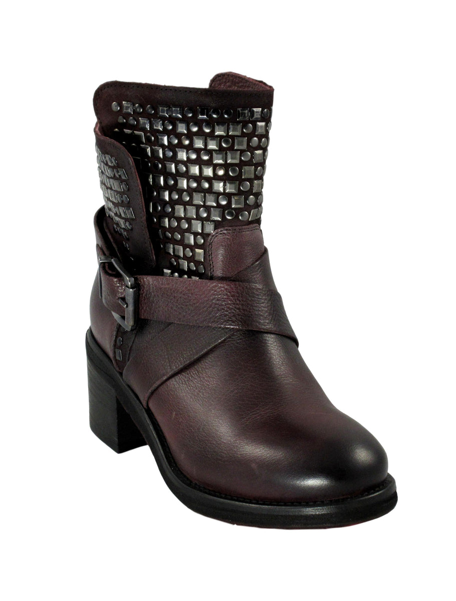 Piranha Bordeaux Leather Ankle Boot – Tiramisu Shoes